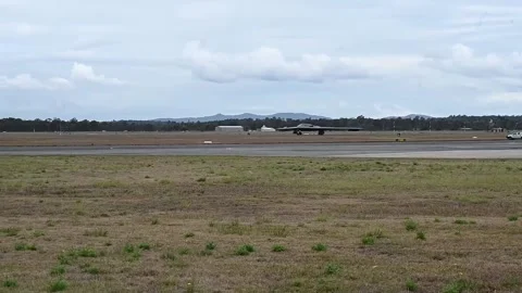 U.S. Air Force B-52 Spirit aircraft taxi... | Stock Video | Pond5