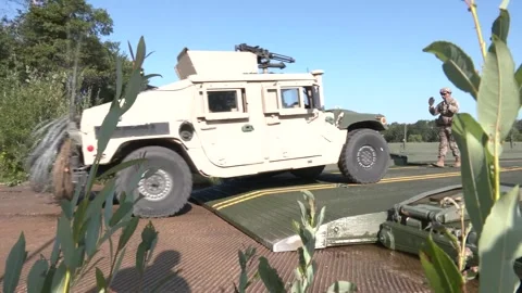 U.S. Army Armored M1115 Humvee boarding ... | Stock Video | Pond5
