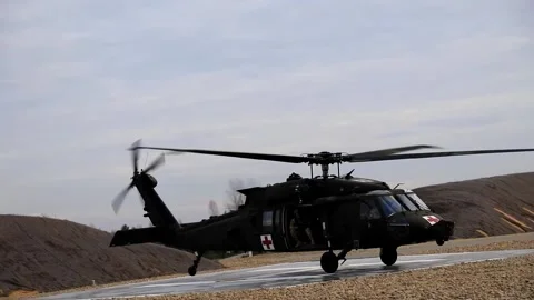 U.S. Army HH-60 Black Hawk Medevac helic... | Stock Video | Pond5