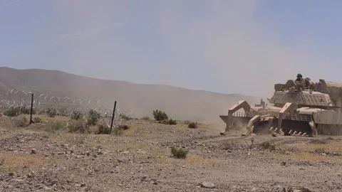 U.S Army M1150 Assault Breacher Vehicle ... | Stock Video | Pond5