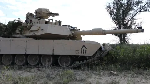 U.S. Army M1a Abrams battle tank turret ... | Stock Video | Pond5