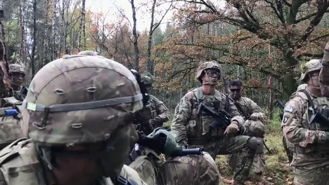 US Army Platoon Live Fire Exercise, Graf... | Stock Video | Pond5