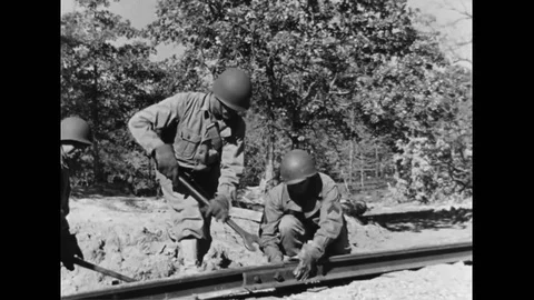U.S. Army Railroad Bataillon Soldiers Re... | Stock Video | Pond5