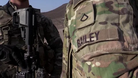 US Army soldier using shoulder as firing... | Stock Video | Pond5