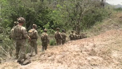 U.S. Army soldiers on patrol during comb... | Stock Video | Pond5