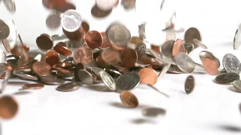 Us Coins Falling Stock Footage ~ Royalty Free Stock Videos | Pond5
