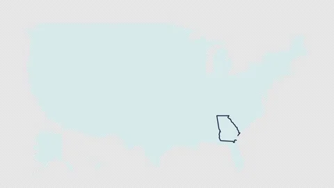 US georgia state map animation. United s... | Stock Video | Pond5
