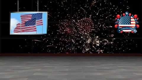 US Independence Day 01 - Virtual Green S... | Stock Video | Pond5