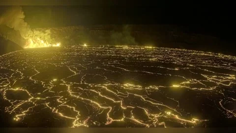 US: Lava Fountains Erupt in Real-Time as... | Stock Video | Pond5