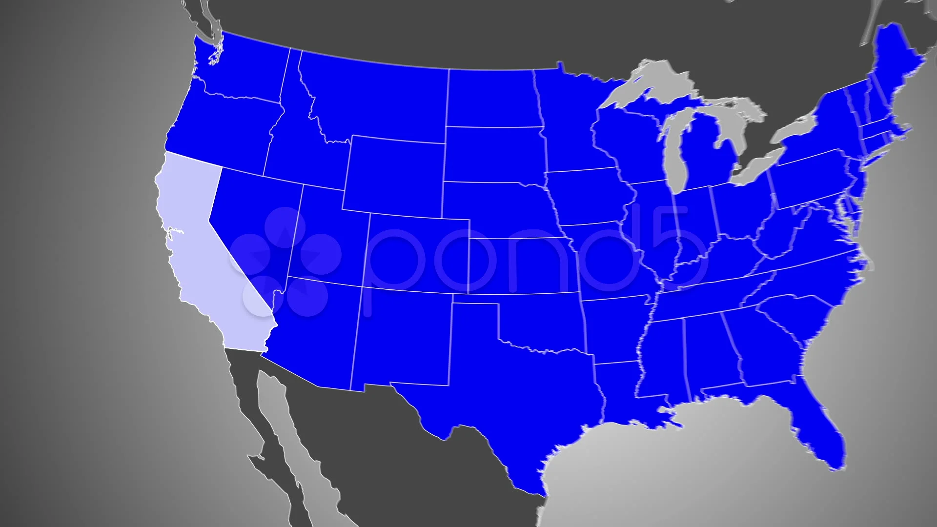 Us Map With California