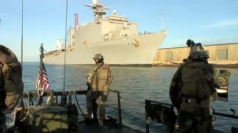 U.S. Marine corps patrolling during exer... | Stock Video | Pond5