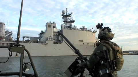 U.S. Marine corps patrolling during exer... | Stock Video | Pond5