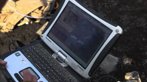 U.S. Marine operating laptop computer du... | Stock Video | Pond5