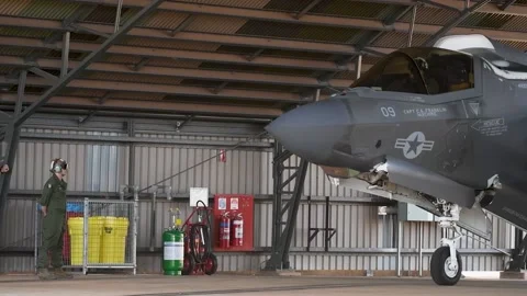 U.S. Marines F-35B Lightning II pilot op... | Stock Video | Pond5