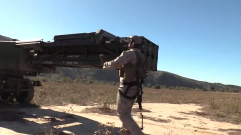 U.S. Marines loading M142 High Mobility ... | Stock Video | Pond5