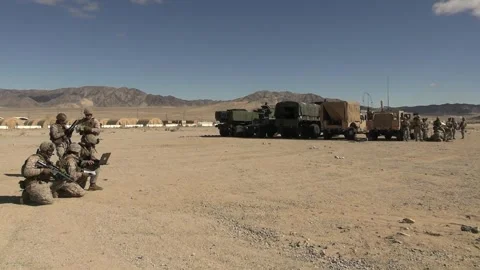 U.S. Marines using laptop computer durin... | Stock Video | Pond5