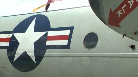 US Military aviation roundel logo on air... | Stock Video | Pond5
