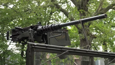 US Military car with machine gun from wo... | Stock Video | Pond5