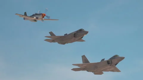 US military plane fighter jet flying in ... | Stock Video | Pond5