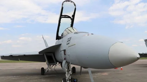U.S. Navy F/A 18 Super Hornet front view | Stock Video | Pond5