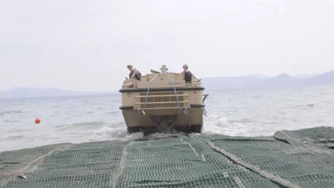U.S. Navy LARC-V amphibious cargo vehicl... | Stock Video | Pond5