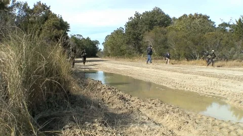 U.S. Navy soldiers rushing during Exerci... | Stock Video | Pond5