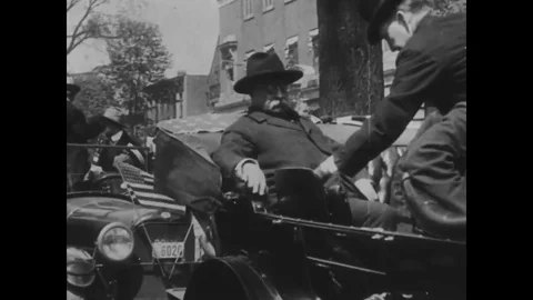 US President Theodore Roosevelt driving ... | Stock Video | Pond5
