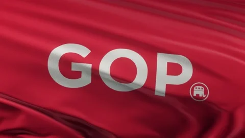 US Republican party flag logo emblem 4k ... | Stock Video | Pond5