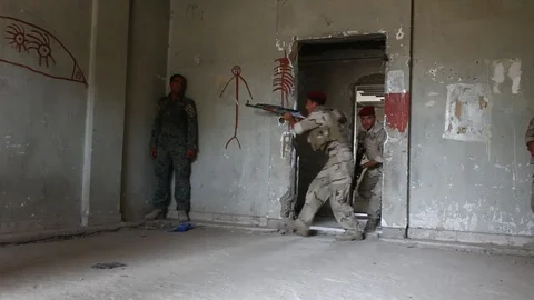 U.S. soldiers train the Iraqi Army in co... | Stock Video | Pond5