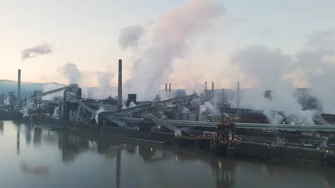 The US Steel Clairton Coke Works in Clai... | Stock Video | Pond5