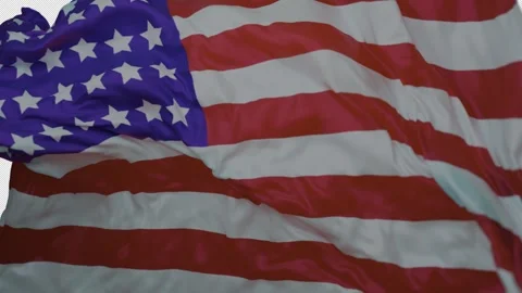 US Transparent Flag Transition | Stock Video | Pond5
