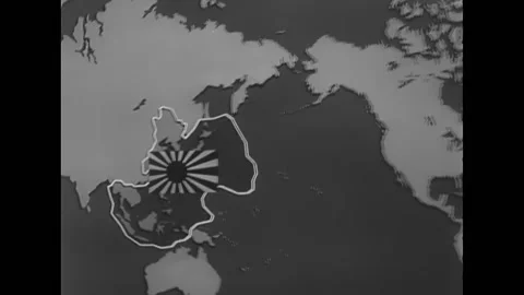 USA - 1945 - An animated map shows which... | Stock Video | Pond5