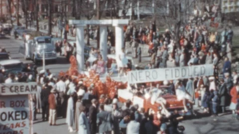 USA - 1950s: Roman Emprire theme float d... | Stock Video | Pond5