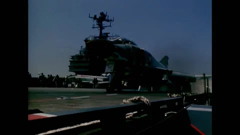 USA - 1969 - US Navy deck hands prepare ... | Stock Video | Pond5