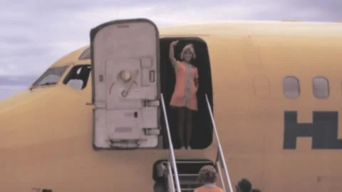 USA - 1973: cheerful caucasian female fl... | Stock Video | Pond5