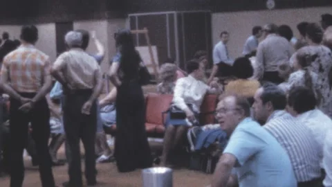 USA - 1973: people in waiting room befor... | Stock Video | Pond5