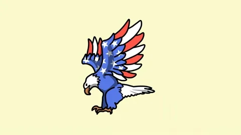 USA eagle background and 2d animation | Stock Video | Pond5