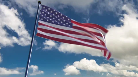 USA Flag, HQ animated on an epic backgro... | Stock Video | Pond5