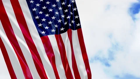 USA Flag Video 4K, 3D. Waving American F... | Stock Video | Pond5