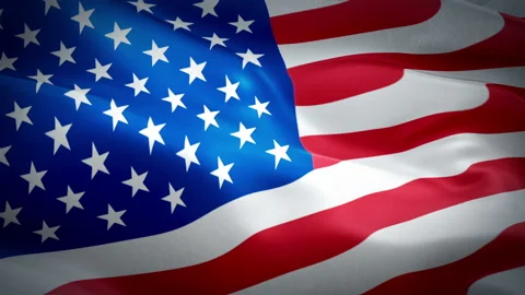 USA Flag Wave Loop waving in wind. Reali... | Stock Video | Pond5