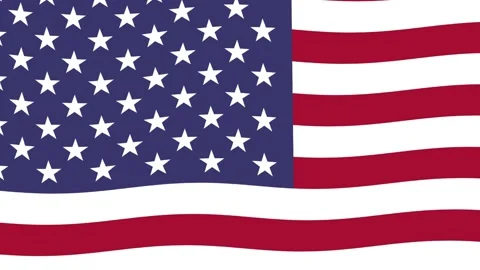 USA Flag Wave Loop waving in wind. Reali... | Stock Video | Pond5