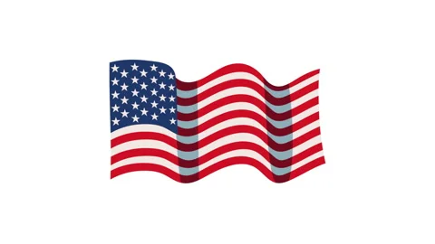 usa flag waving patriotic animation | Stock Video | Pond5