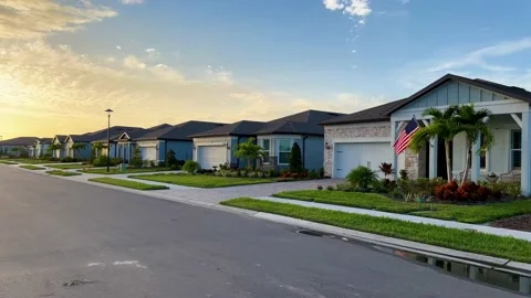USA, florida, suburb. View of the reside... | Stock Video | Pond5