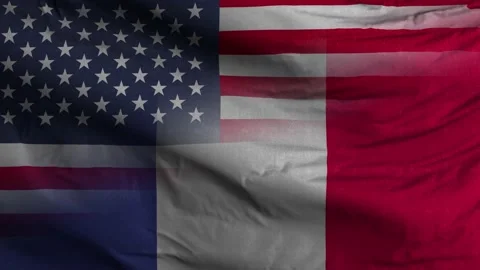 USA France Flag Mix Textured Waving Back... | Stock Video | Pond5