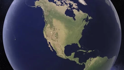 Usa Map Globe Earth From Space | Stock Video | Pond5