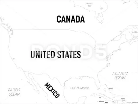 USA map. High detailed political map United States of America and ...