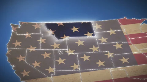 USA map, Montana pull out, all states av... | Stock Video | Pond5