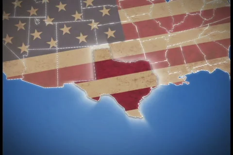 USA map, Texas pull out, all states avai... | Stock Video | Pond5