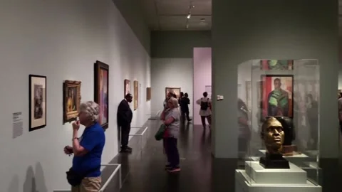 USA: The MET Museum exhibits on the firs... | Stock Video | Pond5