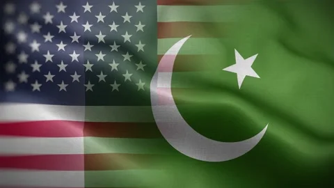 USA Pakistan Flag Loop Background 4K | Stock Video | Pond5